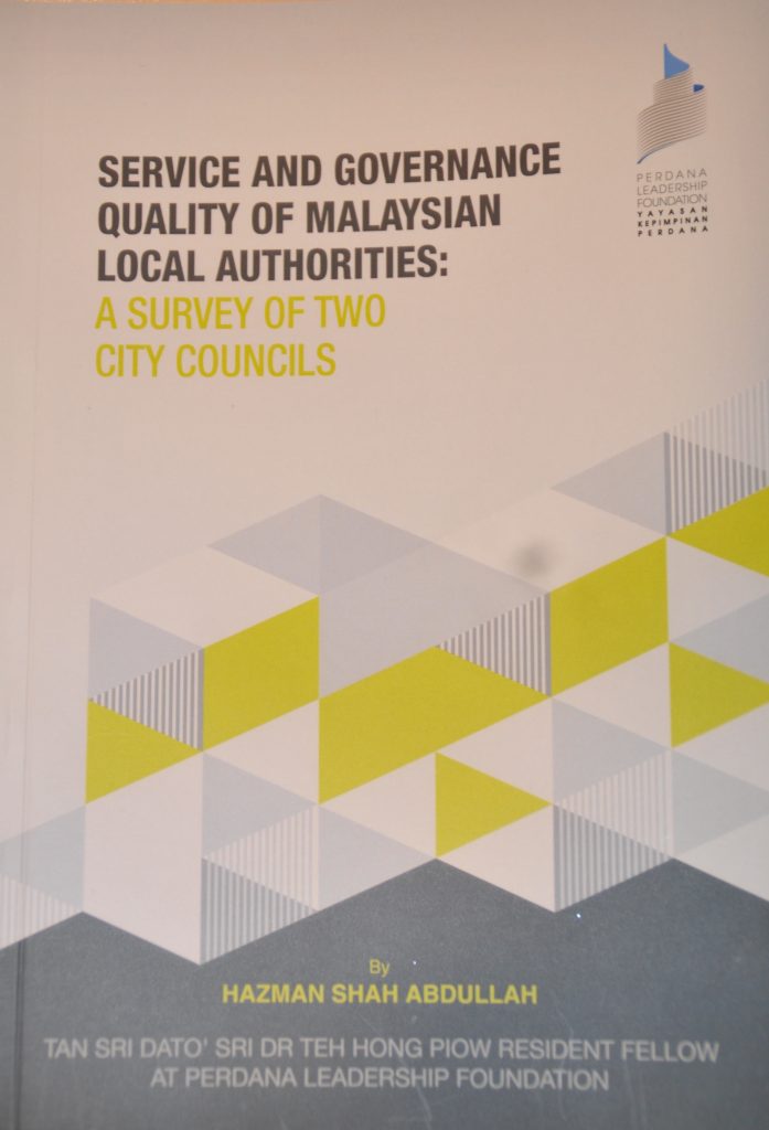 SERVICE AND GOVERNANCE QUALITY OF MALAYSIAN LOCAL AUTHORITIES: A SURVEY ...