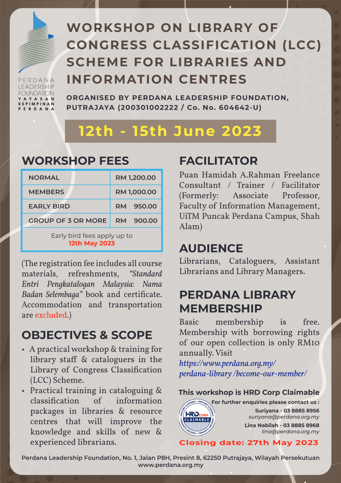 Library of Congress Classification (LCC) Workshop – Perdana Leadership ...