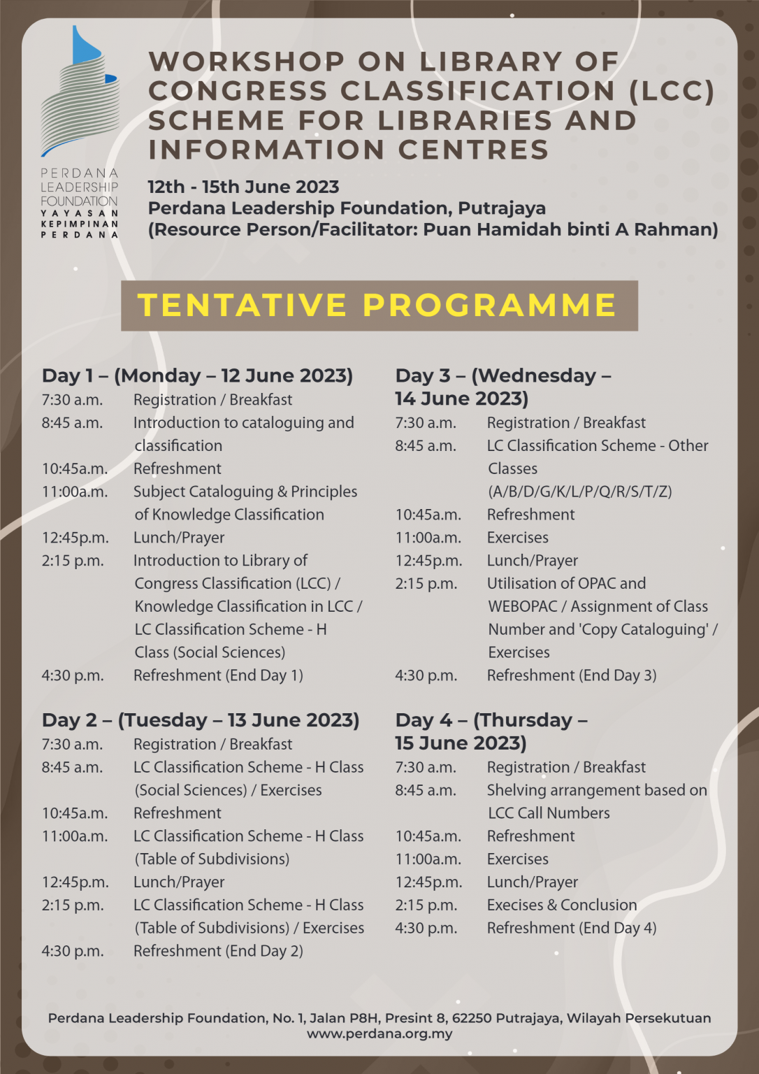 Library of Congress Classification (LCC) Workshop – Perdana Leadership ...